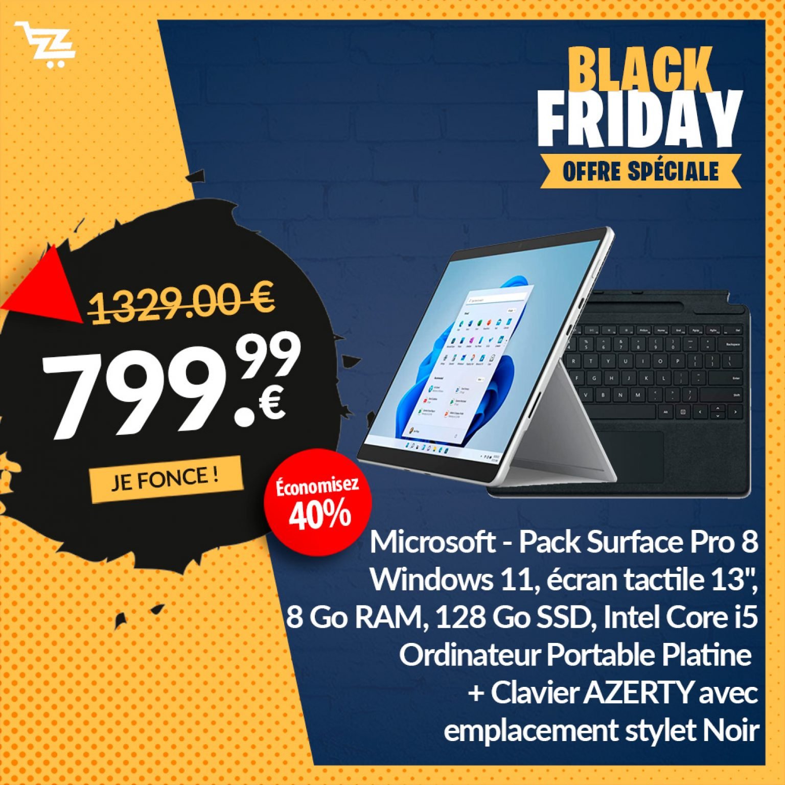 Pack PC Portable Surface Pro 8 Avec Clavier - ZafZaf